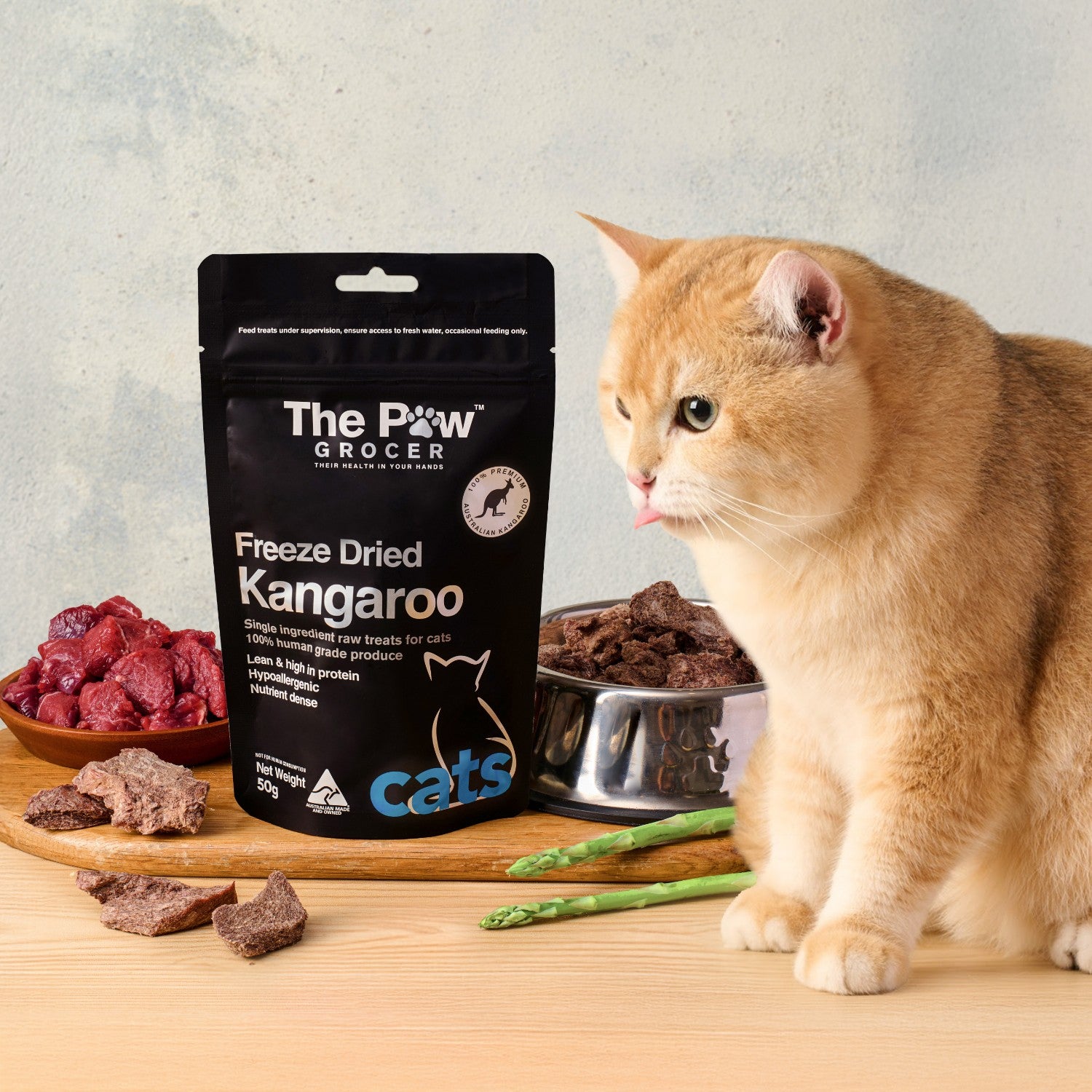 Premium Freeze-Dried Kangaroo for Cats - 50g – thepawgrocer