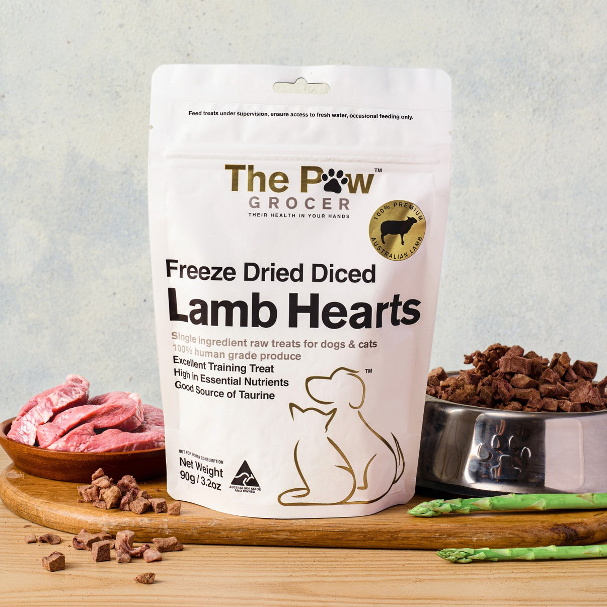Diced Lamb Hearts - 90 grams – thepawgrocer